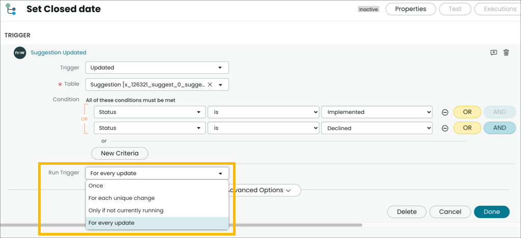 Triggers | ServiceNow Developers