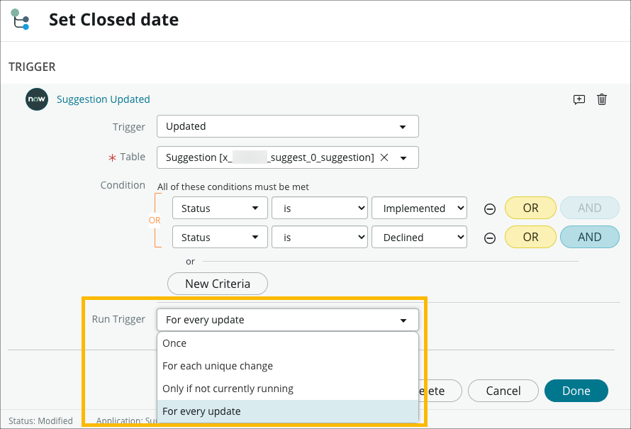 Triggers and Actions | ServiceNow Developers