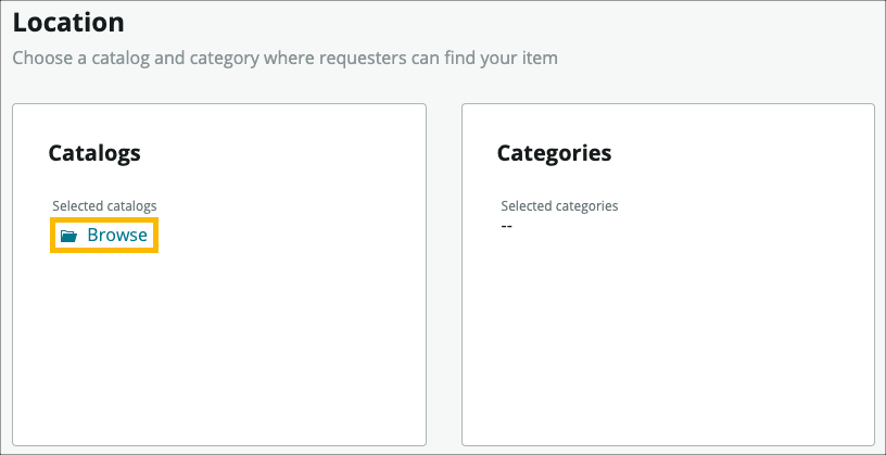 Choosing a Catalog Item Location | ServiceNow Developers