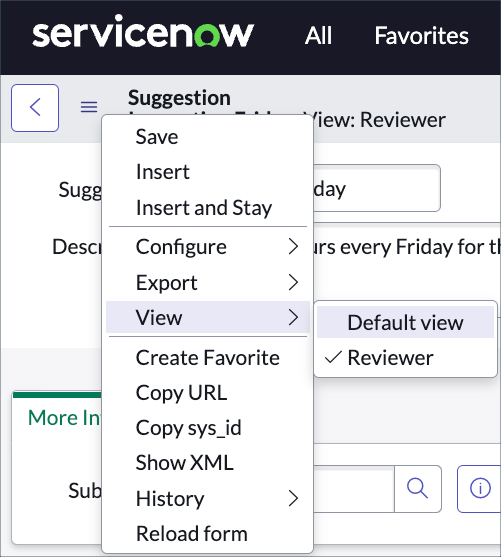 Views | ServiceNow Developers