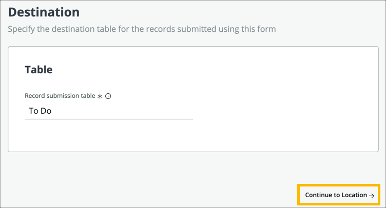 Exercise: Select a Destination Table and Location for the Record Producer | ServiceNow Developers