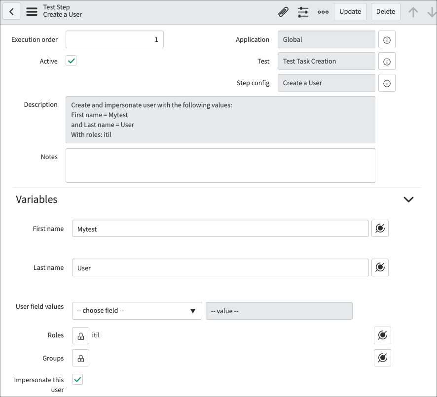 ATF Variables | ServiceNow Developers