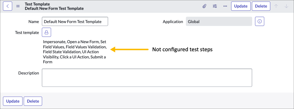 Test Templates | ServiceNow Developers