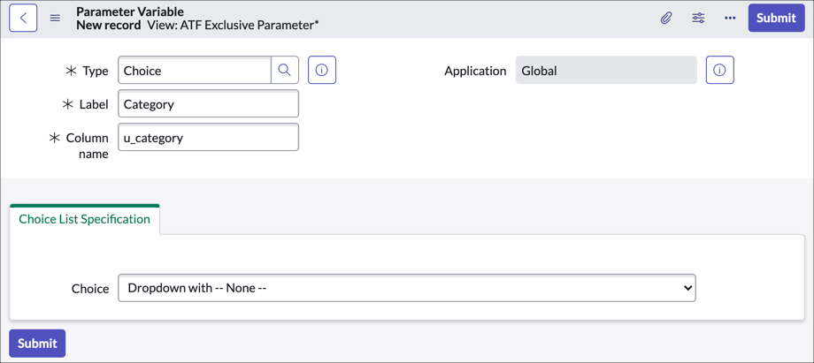 Creating Parameterized Tests | ServiceNow Developers