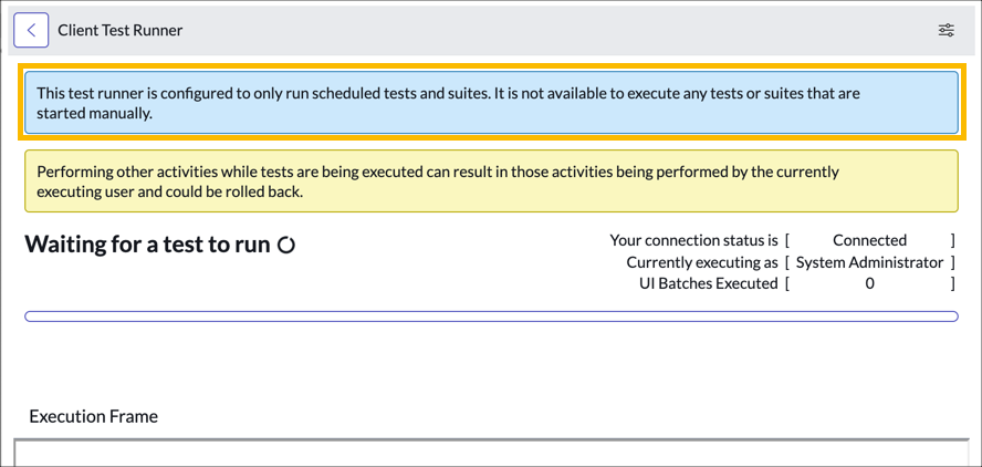Scheduled Client Test Runners | ServiceNow Developers
