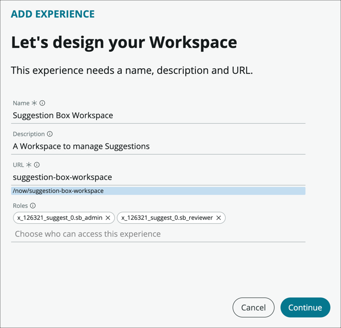 Creating a Workspace | ServiceNow Developers