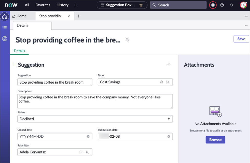 Using a Workspace | ServiceNow Developers