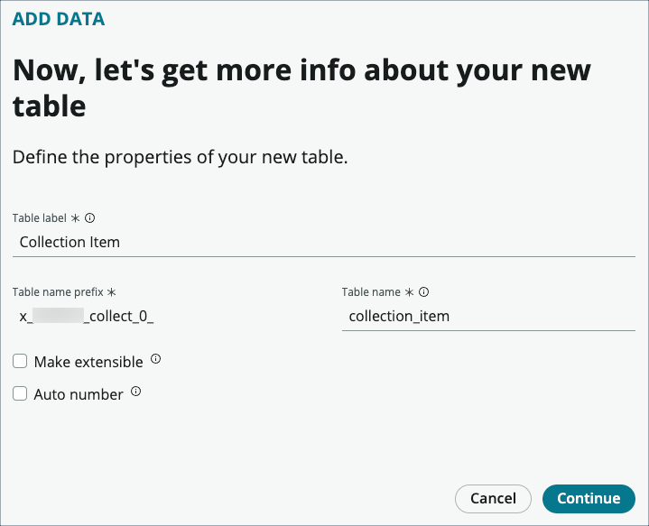 Exercise: Create a Table | ServiceNow Developers