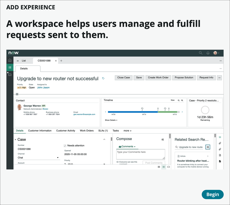 Exercise: Create a Workspace | ServiceNow Developers