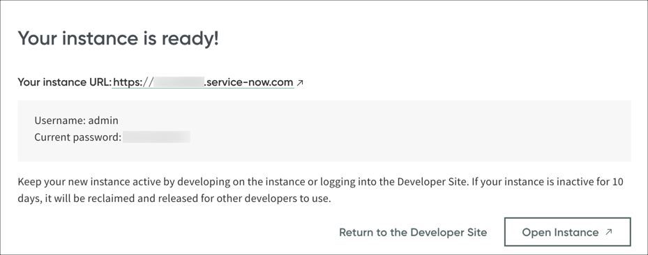Exercise: Obtain a Personal Developer Instance | ServiceNow Developers