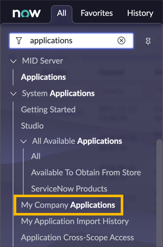 Creating an Application | ServiceNow Developers