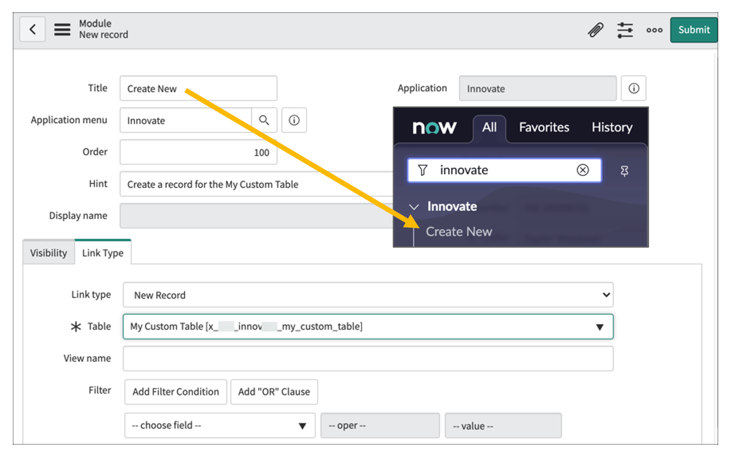Creating and Configuring Modules | ServiceNow Developers