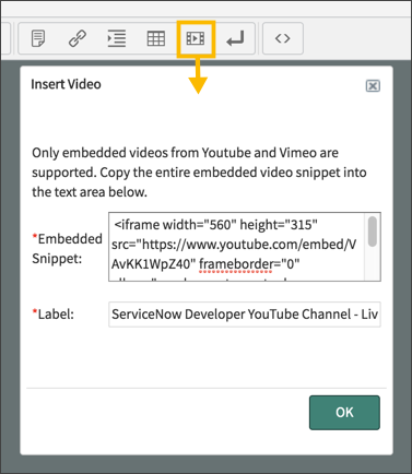 Links, Videos, and Images | ServiceNow Developers