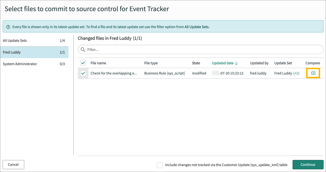 Comparing Versions | ServiceNow Developers