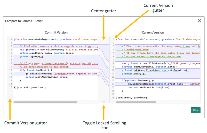 Comparing Versions | ServiceNow Developers