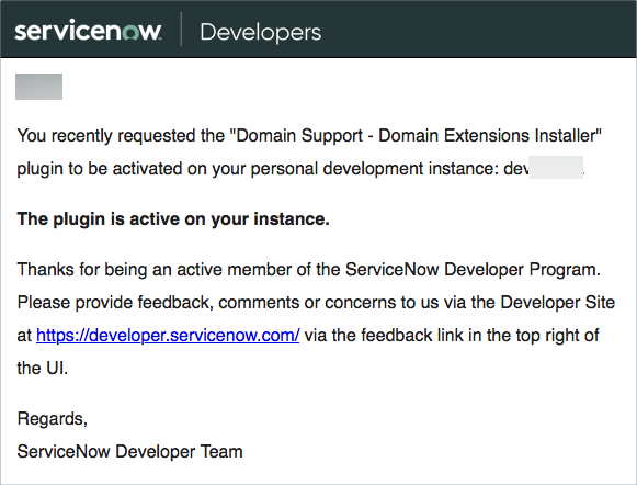 Exercise: Activate Domain Separation | ServiceNow Developers