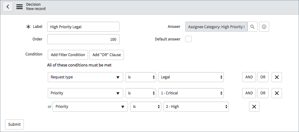 Exercise: Make a Decision | ServiceNow Developers