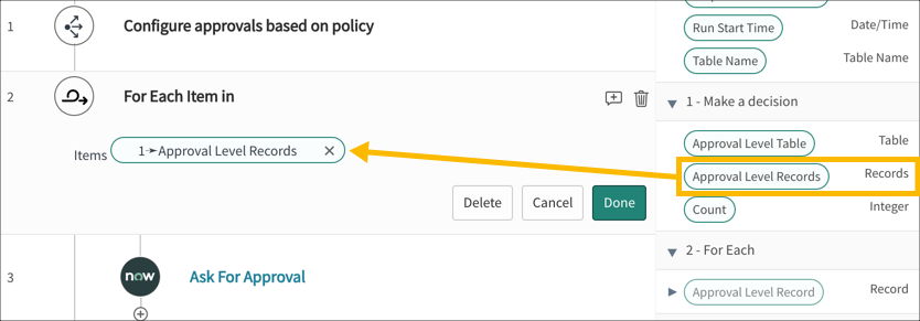 Adding Make a Decision Branches | ServiceNow Developers