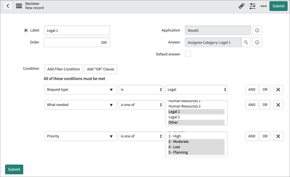 Exercise: Make a Decision | ServiceNow Developers