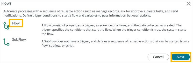 Creating Flows | ServiceNow Developers