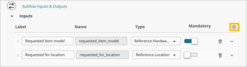 Adding Subflow Inputs | ServiceNow Developers