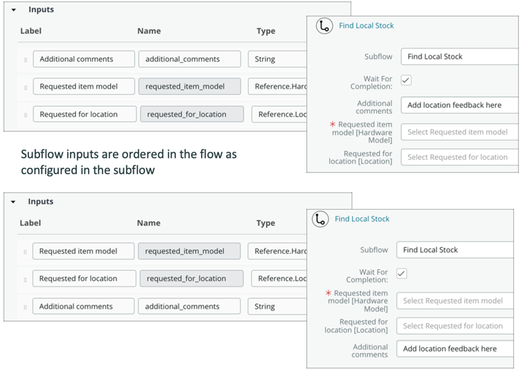 Adding Subflow Inputs | ServiceNow Developers