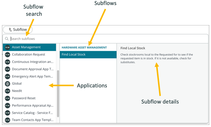 Using Subflows | ServiceNow Developers