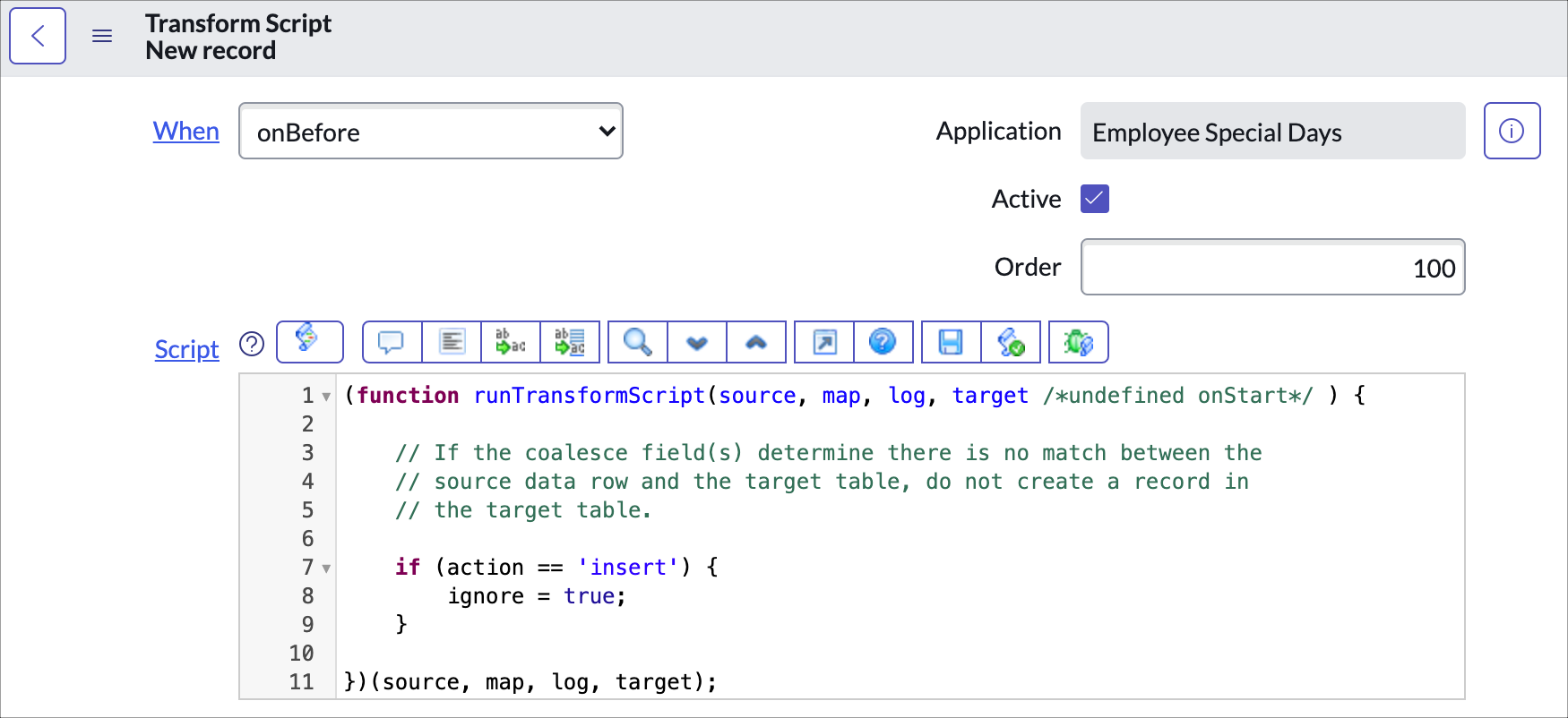 Transform Event Scripts | ServiceNow Developers
