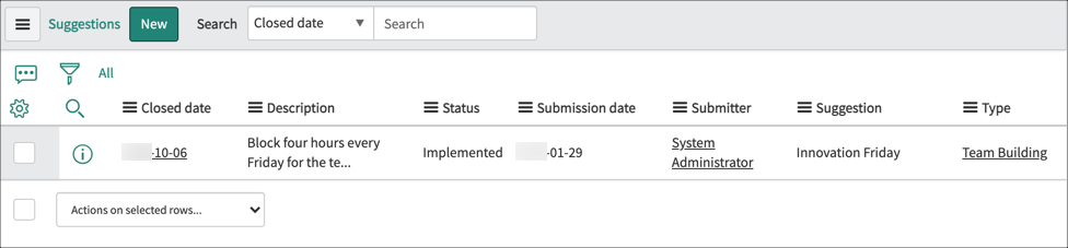 Default Lists | ServiceNow Developers