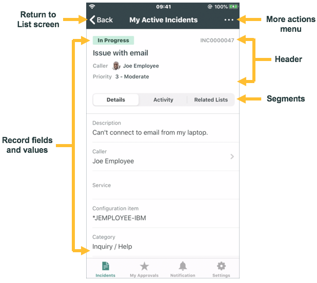 Mobile List and Form Screens | ServiceNow Developers