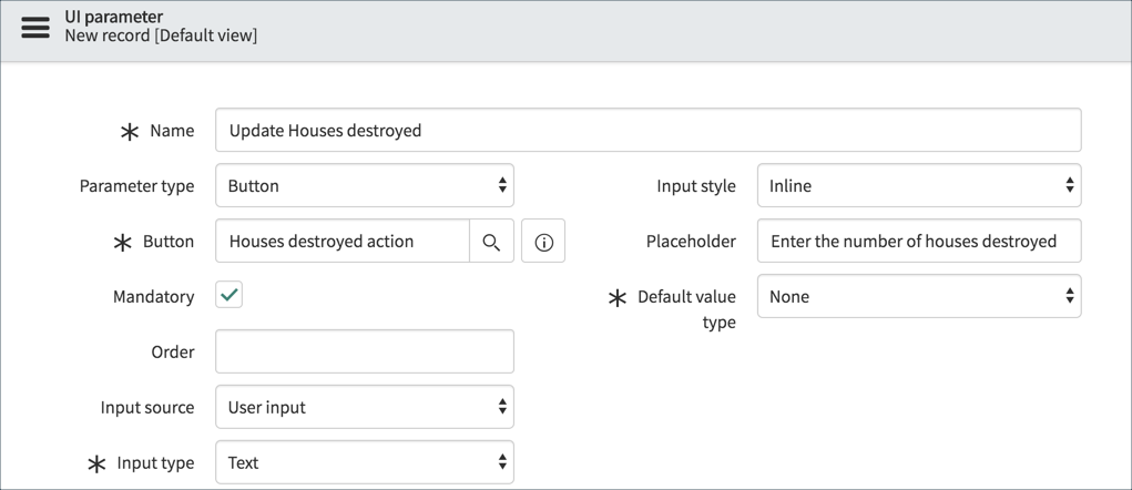 UI Parameters and Action Parameters Mappings | ServiceNow Developers