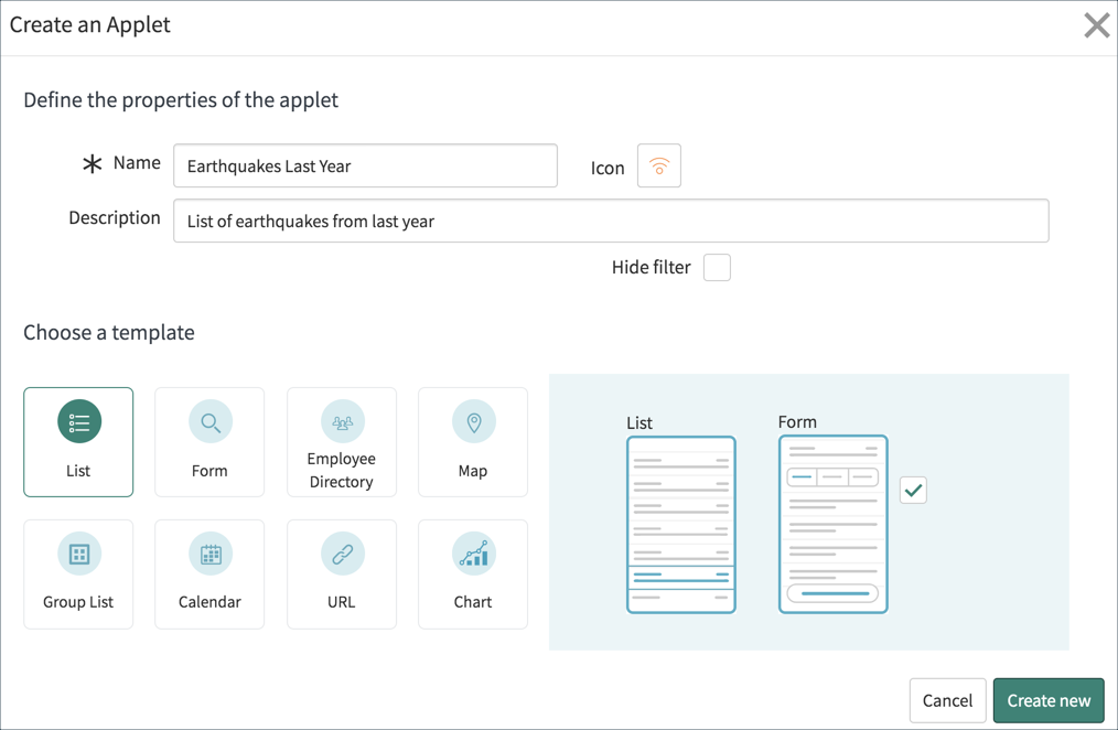 Creating Applets | ServiceNow Developers