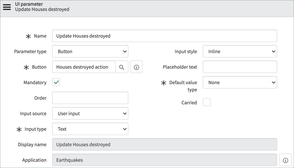 UI Parameters and Action Parameters Mappings | ServiceNow Developers