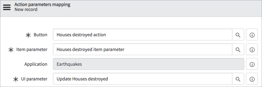 UI Parameters and Action Parameters Mappings | ServiceNow Developers