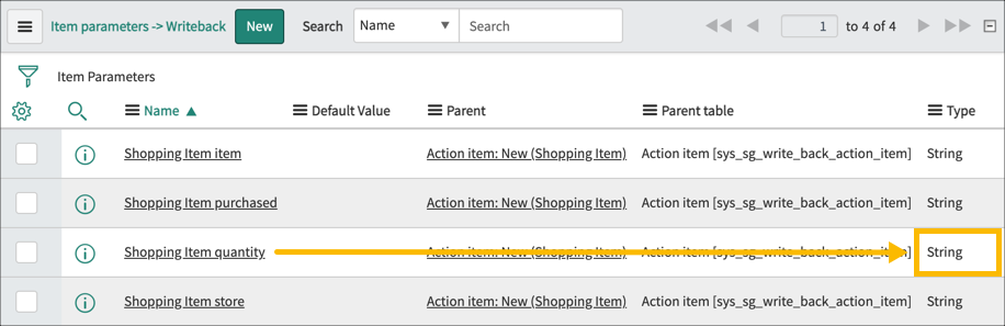 Exercise: Configure the Action Item Parameter Type | ServiceNow Developers