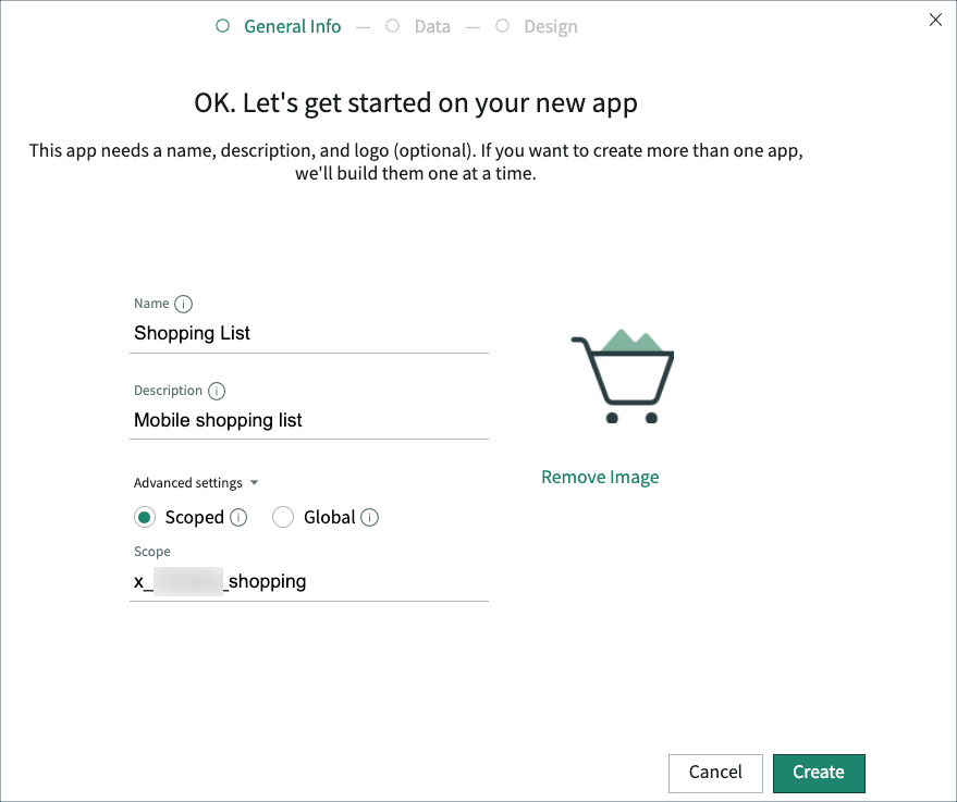 Exercise: Create the Shopping List Application | ServiceNow Developers