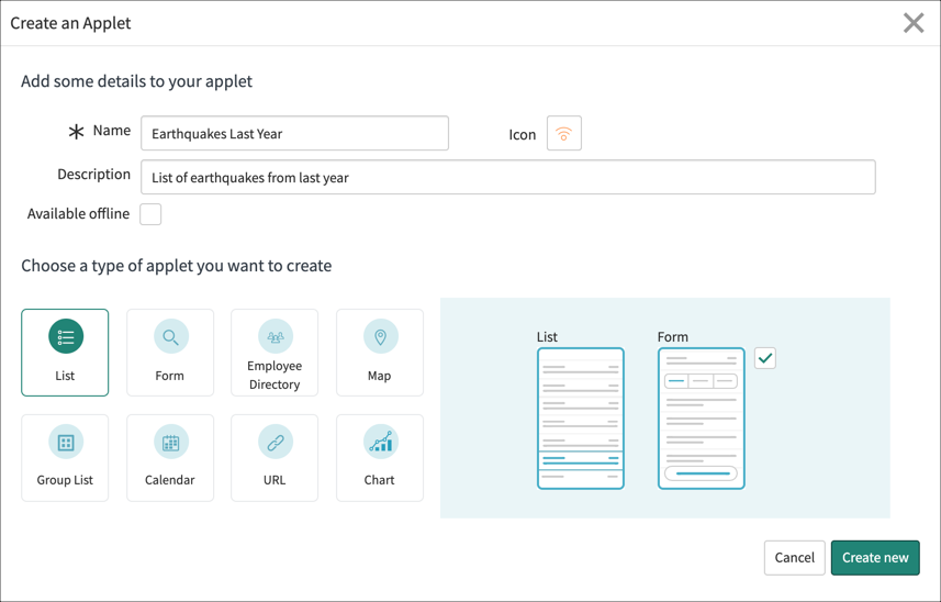 Creating Applets | ServiceNow Developers