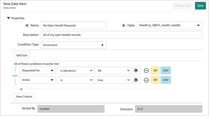 Exercise: Create an Applet and a Data Item | ServiceNow Developers