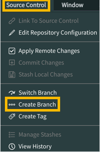 Exercise: Create a Branch for the Data Visualization Module | ServiceNow Developers