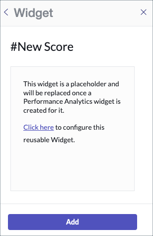 Adding Performance Analytics Dashboard Widgets | ServiceNow Developers