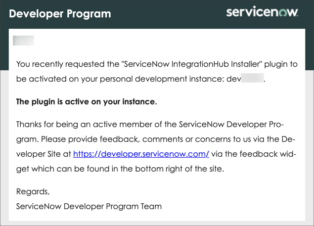 Exercise: Activate IntegrationHub | ServiceNow Developers