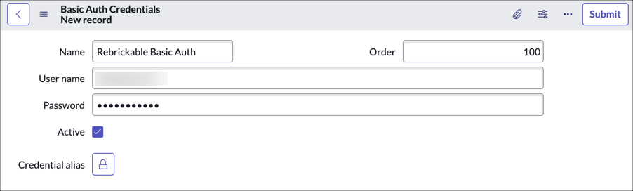 Creating Credentials | ServiceNow Developers