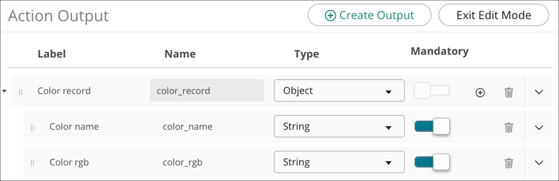 Outputs Section | ServiceNow Developers