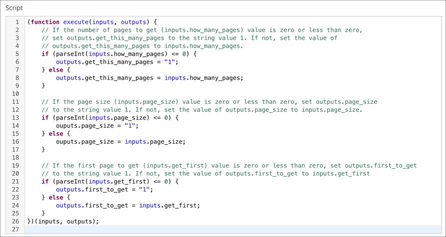 Action Preprocessing: Script Step | ServiceNow Developers