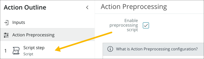 Action Preprocessing Section | ServiceNow Developers