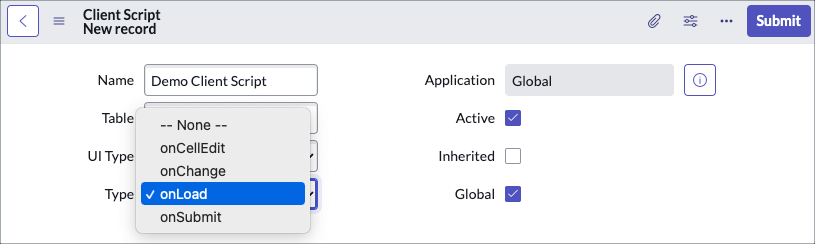 Creating Client Scripts | ServiceNow Developers