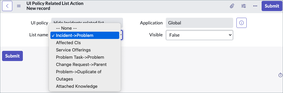 UI Policy Actions | ServiceNow Developers