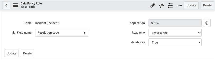 Data Policy Rules | ServiceNow Developers