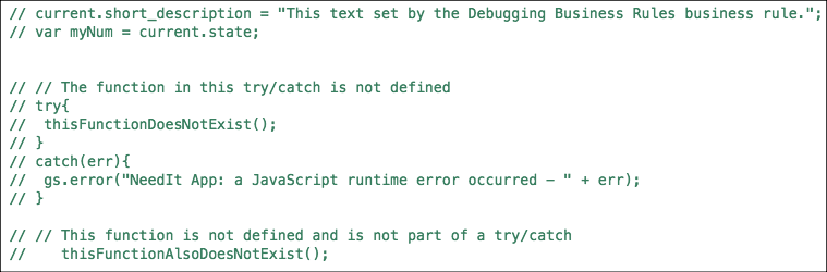 Exercise: Script Debugger | ServiceNow Developers