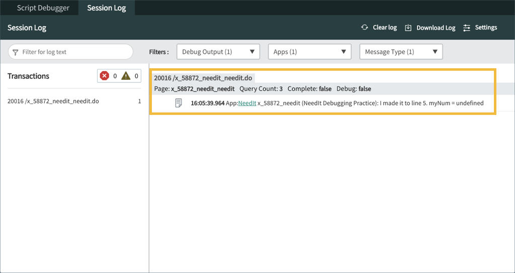 Logpoints | ServiceNow Developers